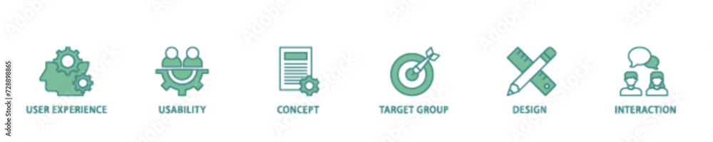 User interface design icon set flow process illustrationwhich consists ...