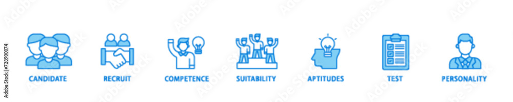 Assessment banner web icon illustration concept with icon of user ...