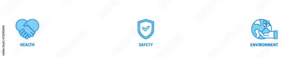 HSE icon set flow process illustrationwhich consists of Health Safety ...