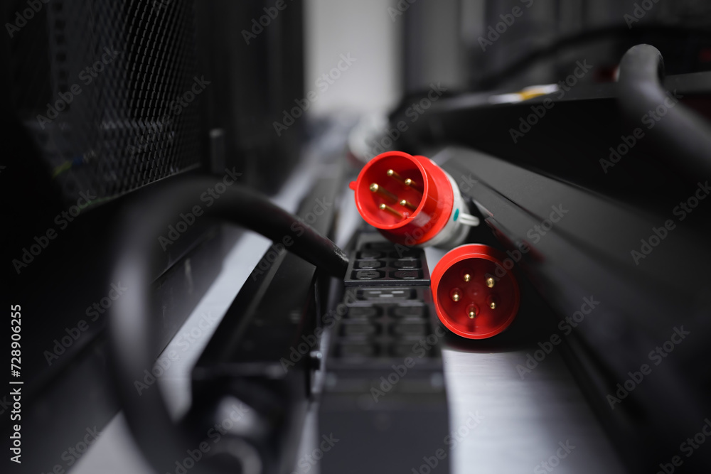 Rails with IEC 60320 C13 and IEC 60320 C19 sockets and industrial 32A ...