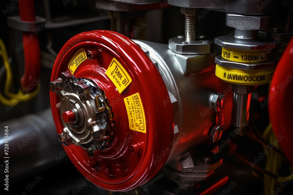 Close-up view of a rupture disc, an essential safety device in an ...