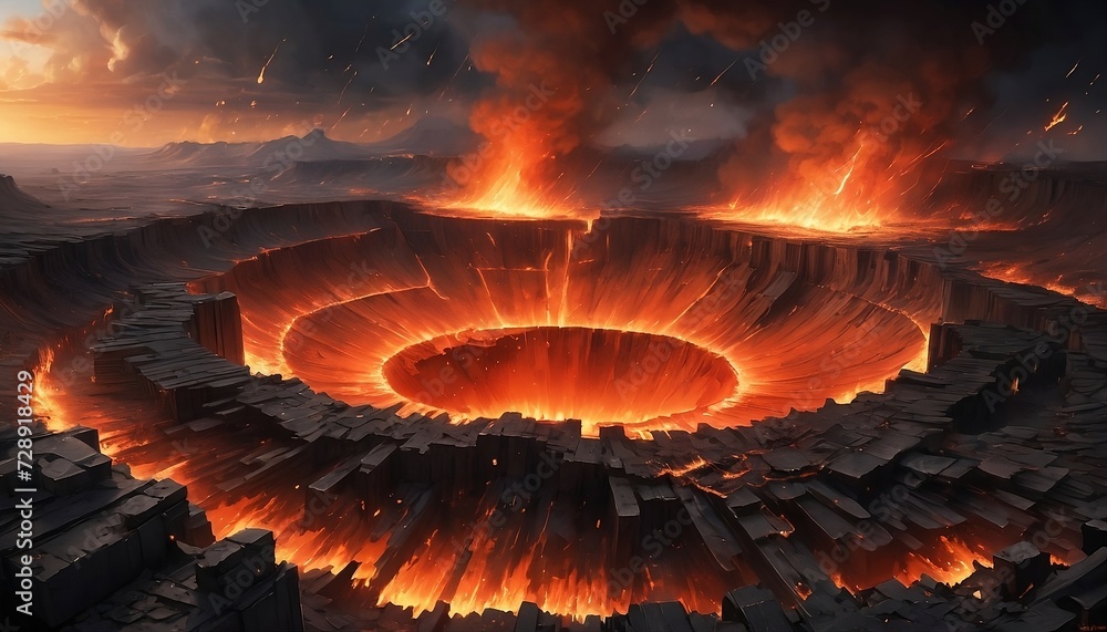 Volcanic Eruption: Beautiful scene of volcanic eruptions everywhere in ...