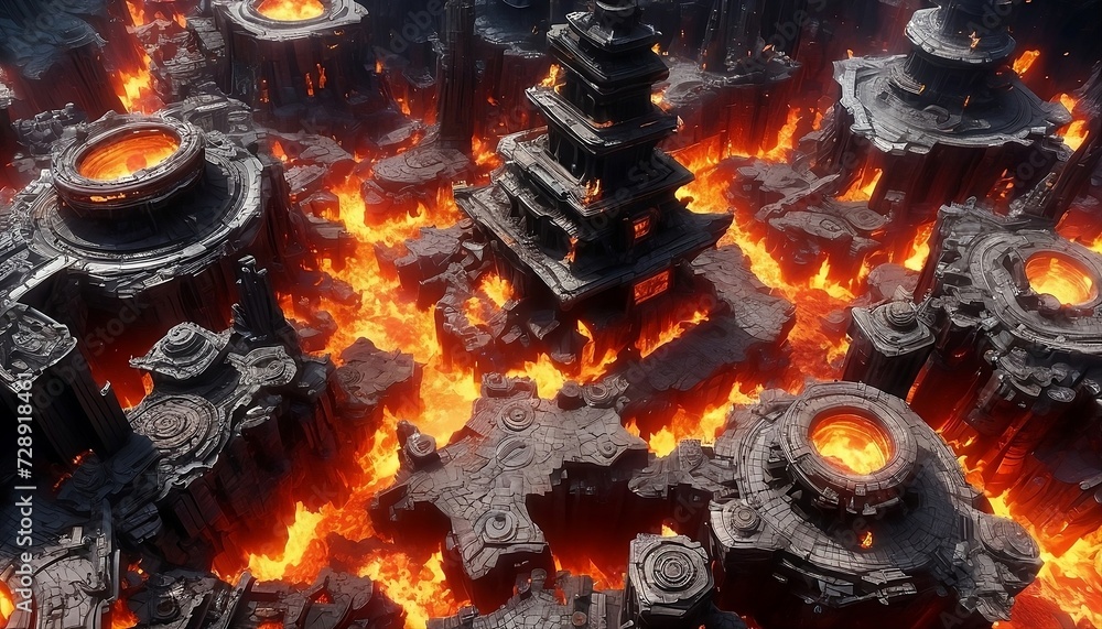 Volcano Eruption: Epic immersive scene of volcanic eruption & cracking ...