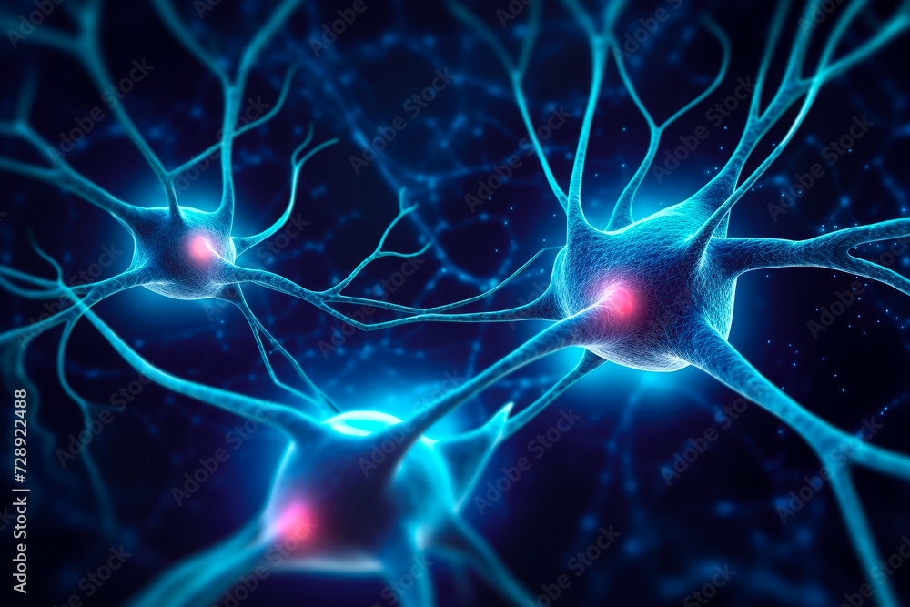 Neural cell elements, neurons, cells, neural branching, nerves, psyche ...