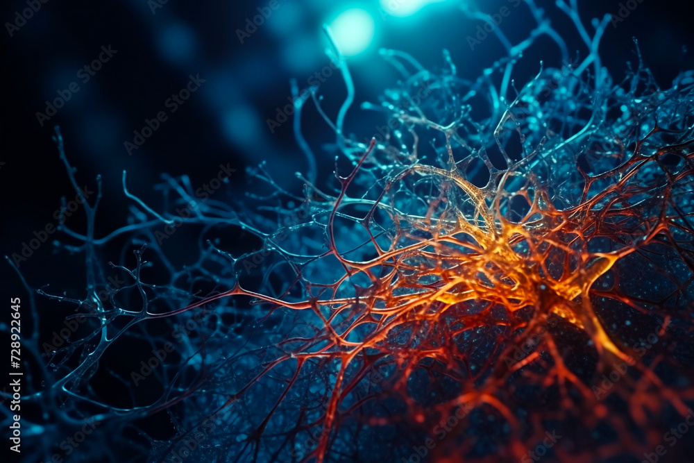 ภาพประกอบสต็อก Neural cell elements, neurons, cells, neural branching ...