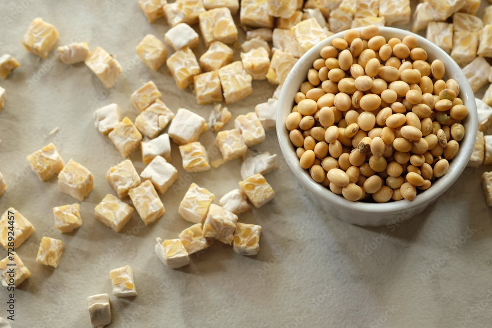 Tempeh or tempe is a traditional Indonesian food made from fermented ...