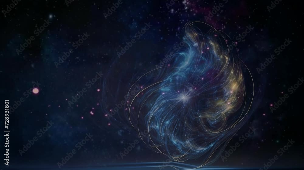 A swirl of clouds in space. An abstract vortex of clouds and stars ...