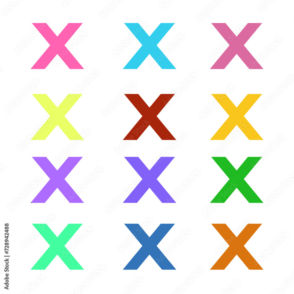 Doodle Multiplication sign set clipart PNG mathematical symbol wrong ...