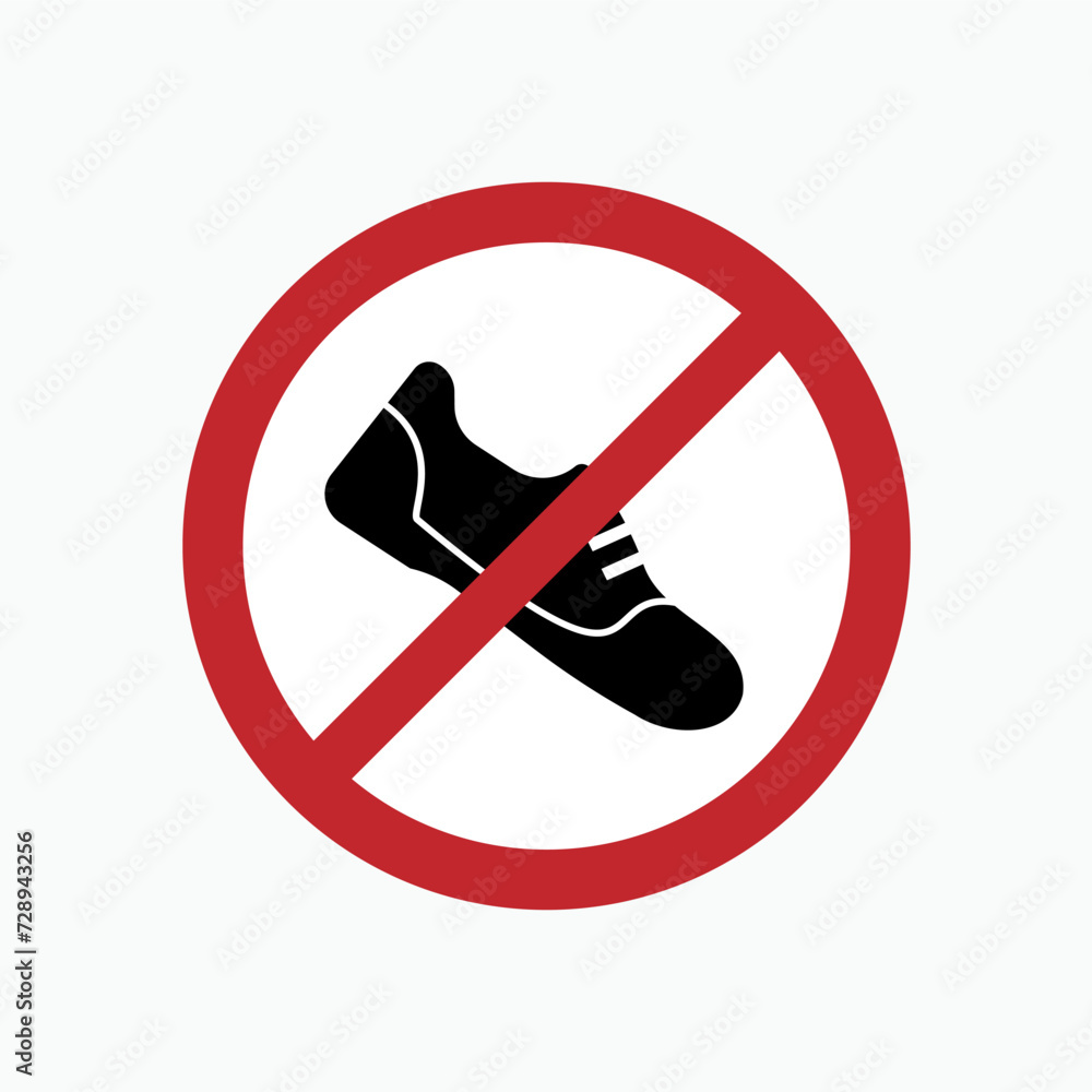 No Step Icon. Clean Area, Sterilized Object. Prohibition Symbol. Stock ...