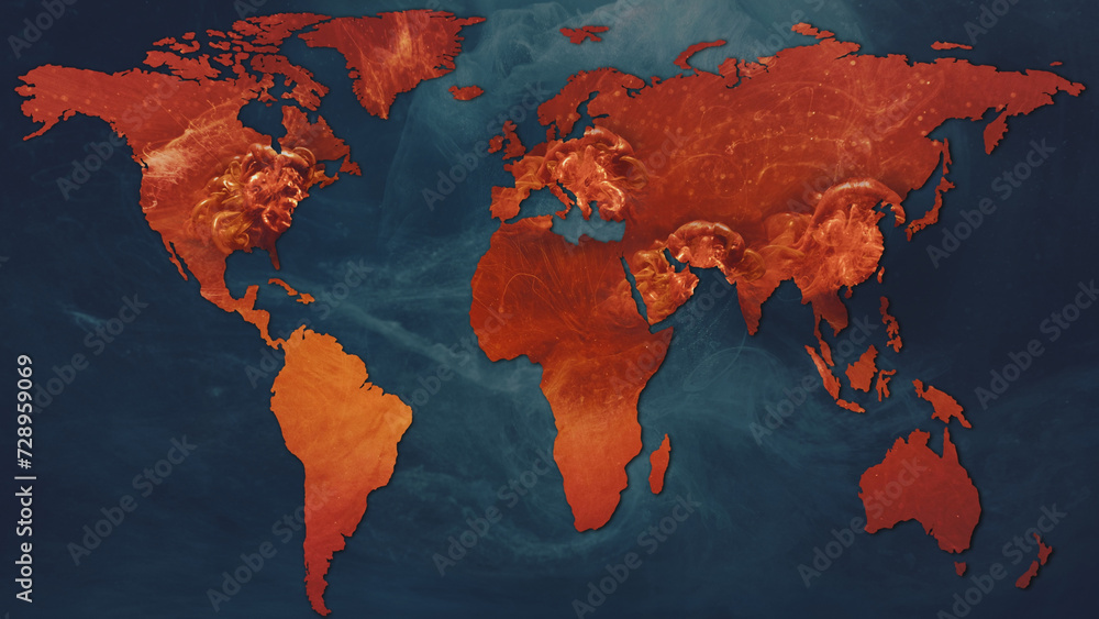 Ilustrace „Global problems. International risk. World danger ...