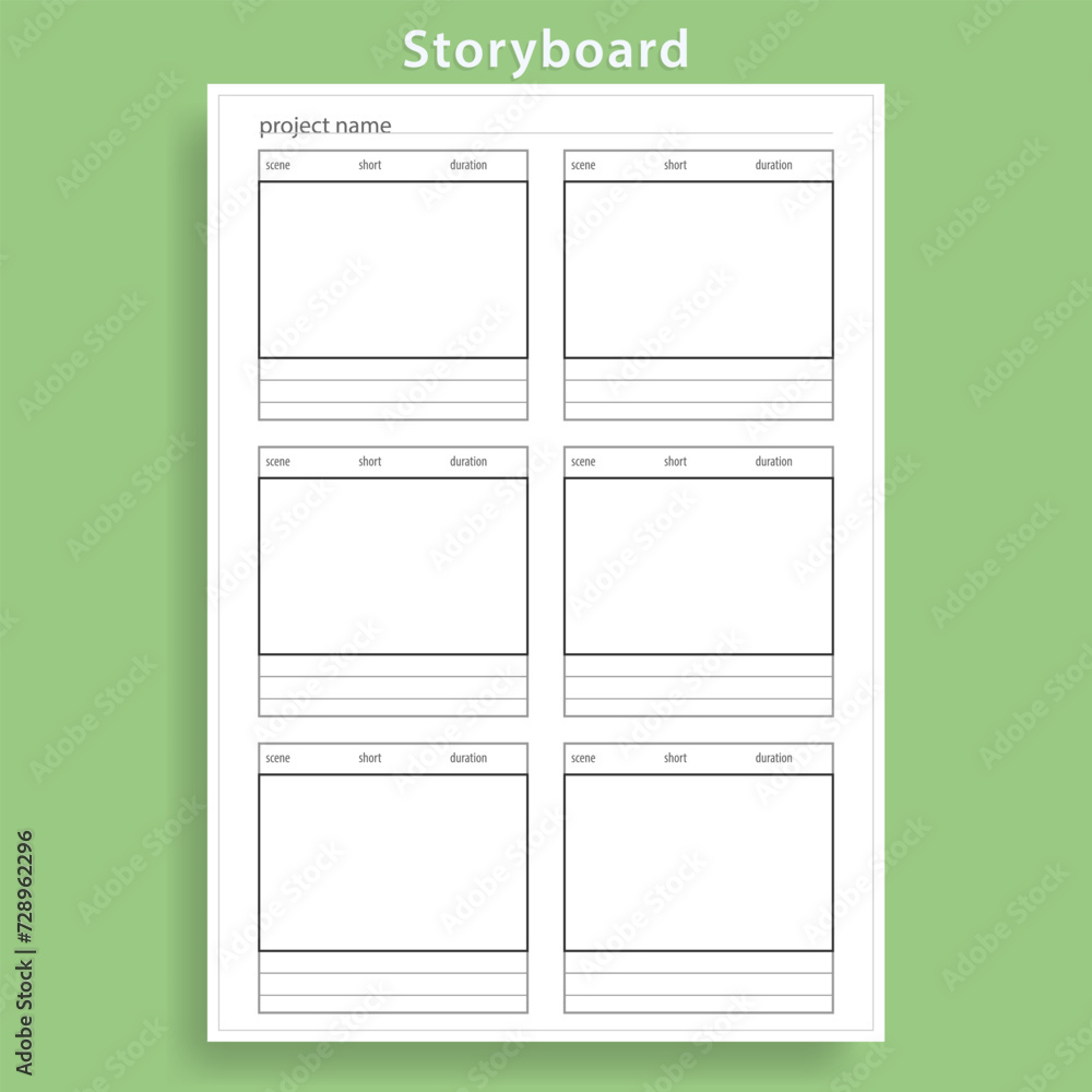 storyboard template vector simple background Stock Vector | Adobe Stock