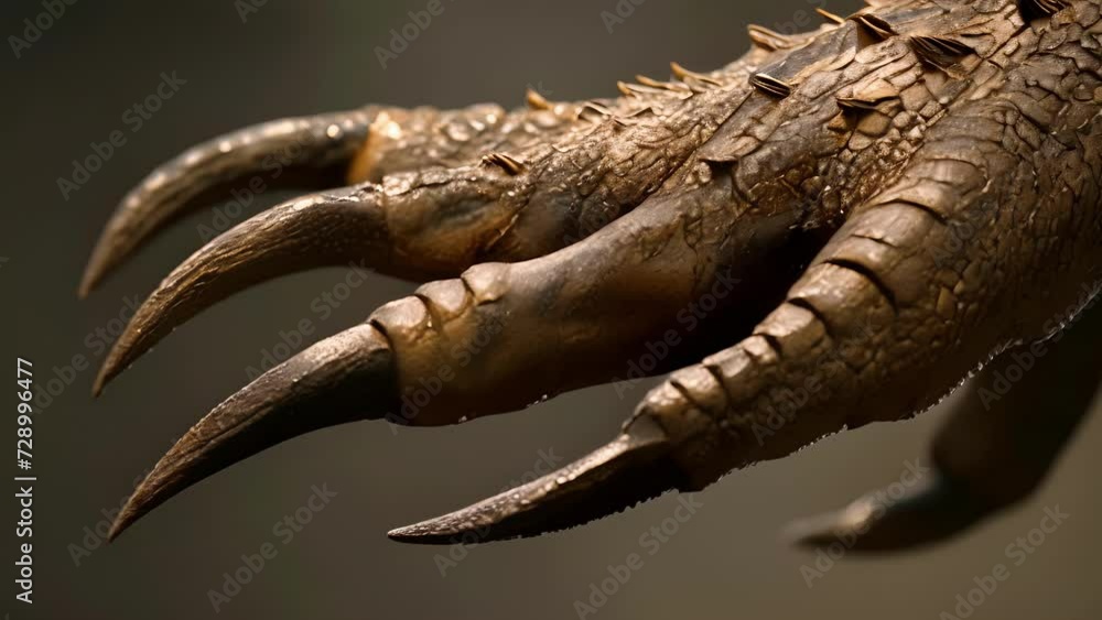 A detailed comparison of a velociraptors claw and a modern cats claw ...