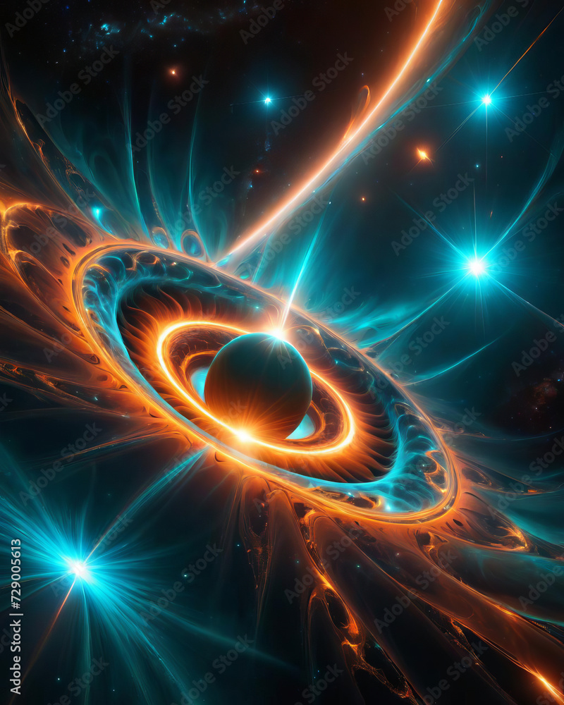 Ethereal Cosmic Scenery - Pulsar, Black Hole, and Binary Star System ...