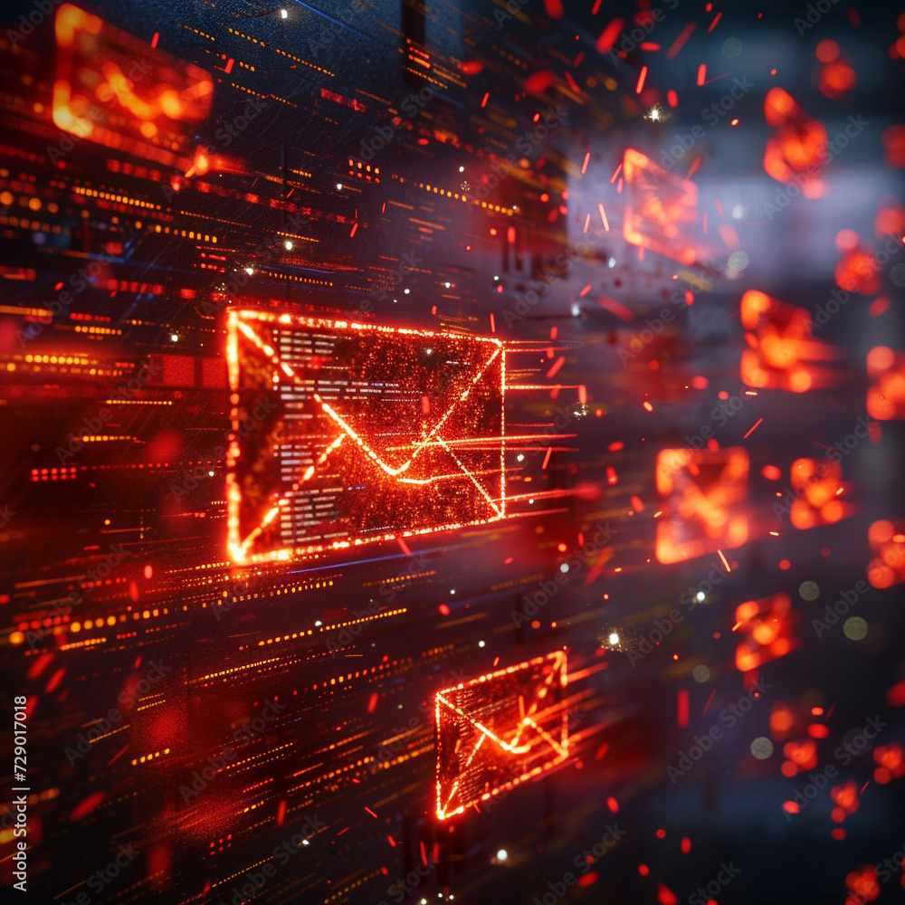 Visualization of an email inbox under cyber attack, deceptive mails and ...