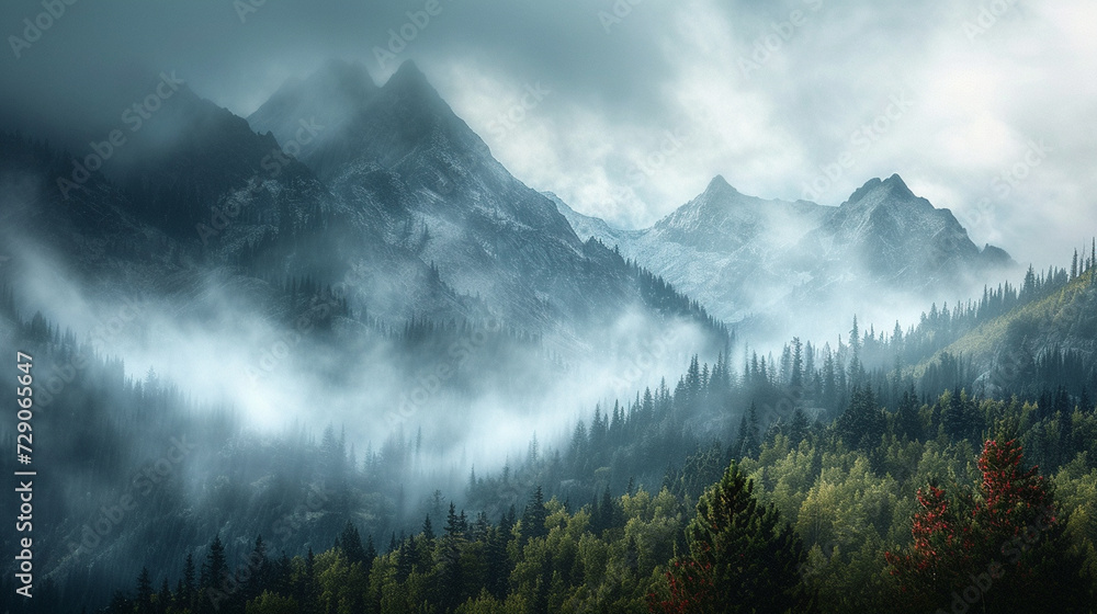 Grayscale Mountain Range Showing Limitless Peaks and Alps Covered in a ...