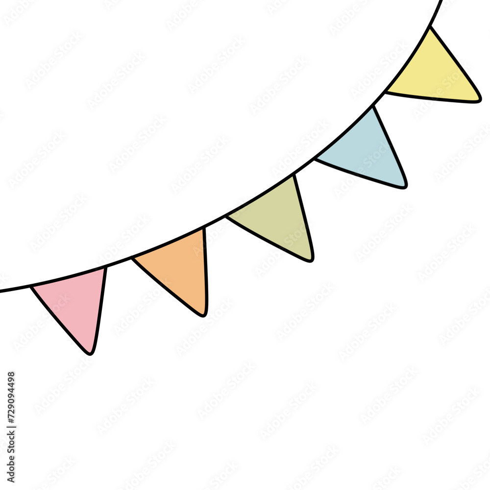 garland flag party border frame for Easter egg element decoration ...