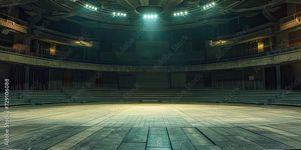Empty blank stage performance space, showtime, lighting, theatre ...