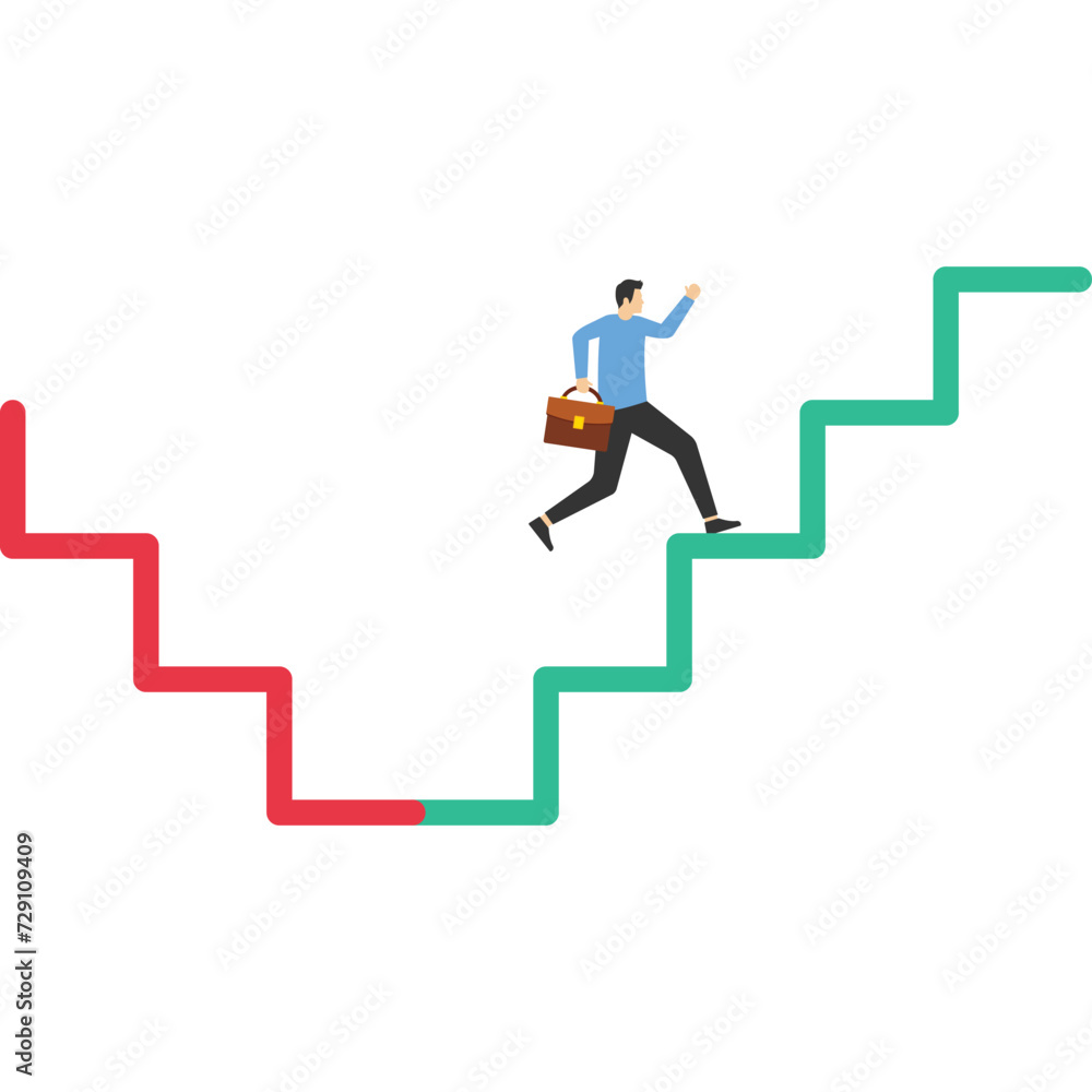 Businessman climbing ladder to a new habit, Old Habit, and new habit ...