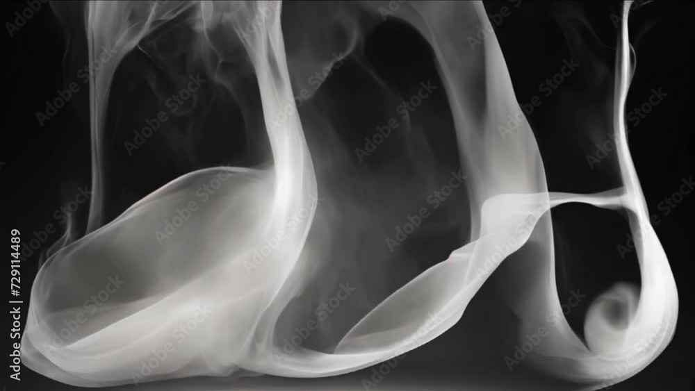 white Wispy smoke is in motion inside. perfect for logos and overlay ...