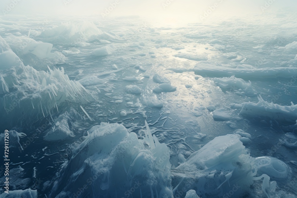 global warming and melting of glaciers in the world's oceans. Rising ...