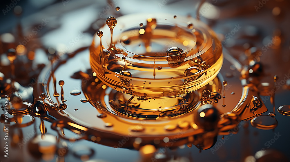 abstract background golden machine grease, lubrication amber ...
