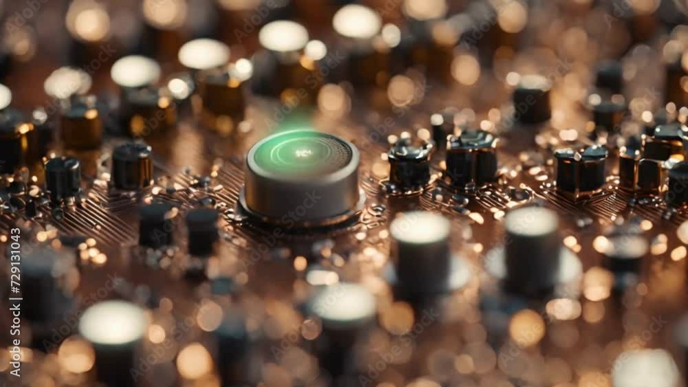 Circuit board, Abstract loop animation of blue circuit, Futuristic ...