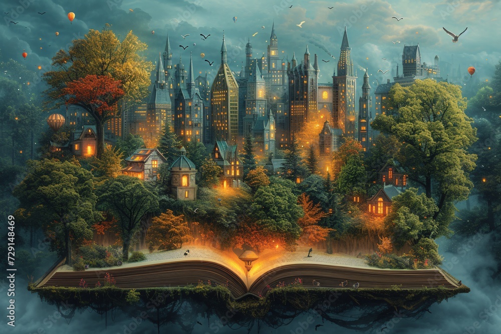 Fantasy World of Books and Castles A Magical Journey Through the ...