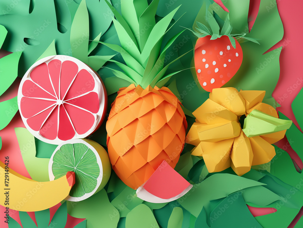 Papercraft of fruit Stock Photo | Adobe Stock