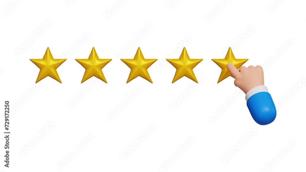 Five star rating feedback concept. Customer evaluation. Customer review ...