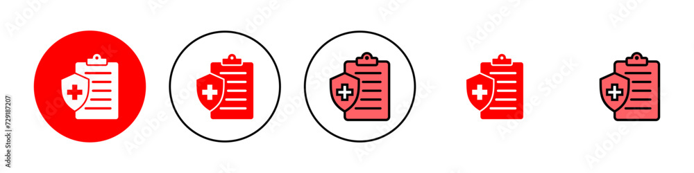 Medical insurance icon set illustration. health insurance sign and ...
