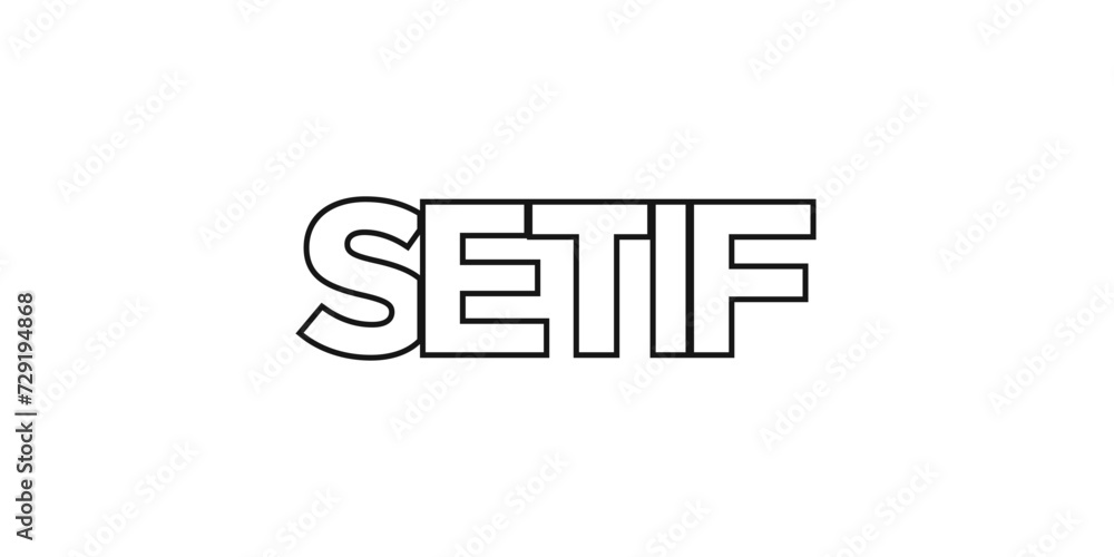 Setif in the Algeria emblem. The design features a geometric style ...
