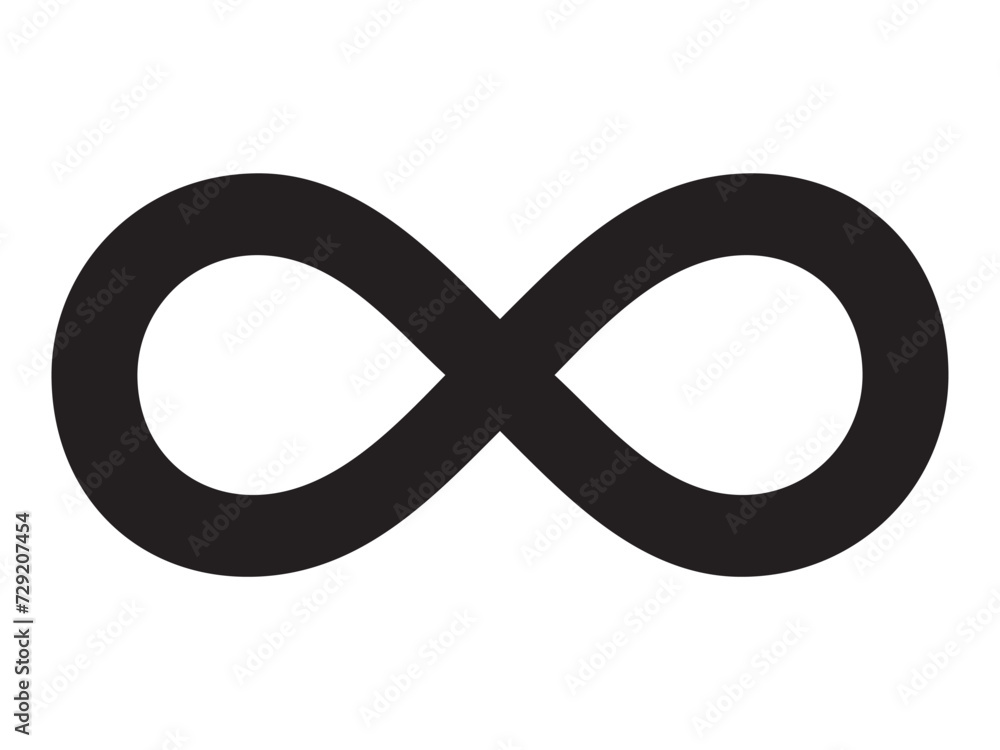 infinity symbol - simple with discontinuation - isolated - vector ...
