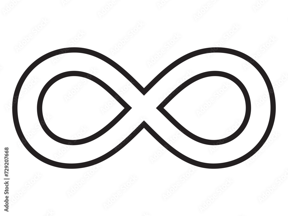 infinity symbol - simple with discontinuation - isolated - vector ...