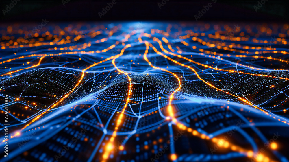 Futuristic city network concept, blending technology, connectivity, and ...