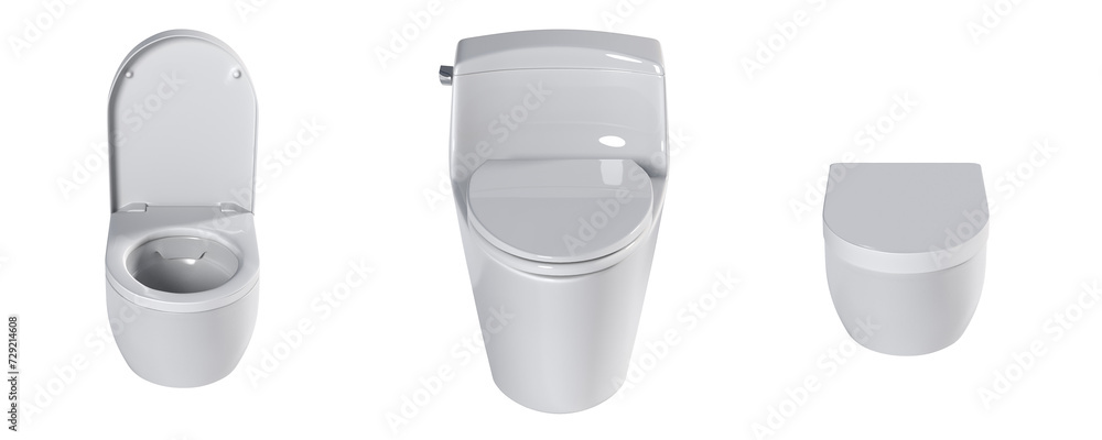 Lavatory pan isolated on a white background, bidet, 3D illustration ...