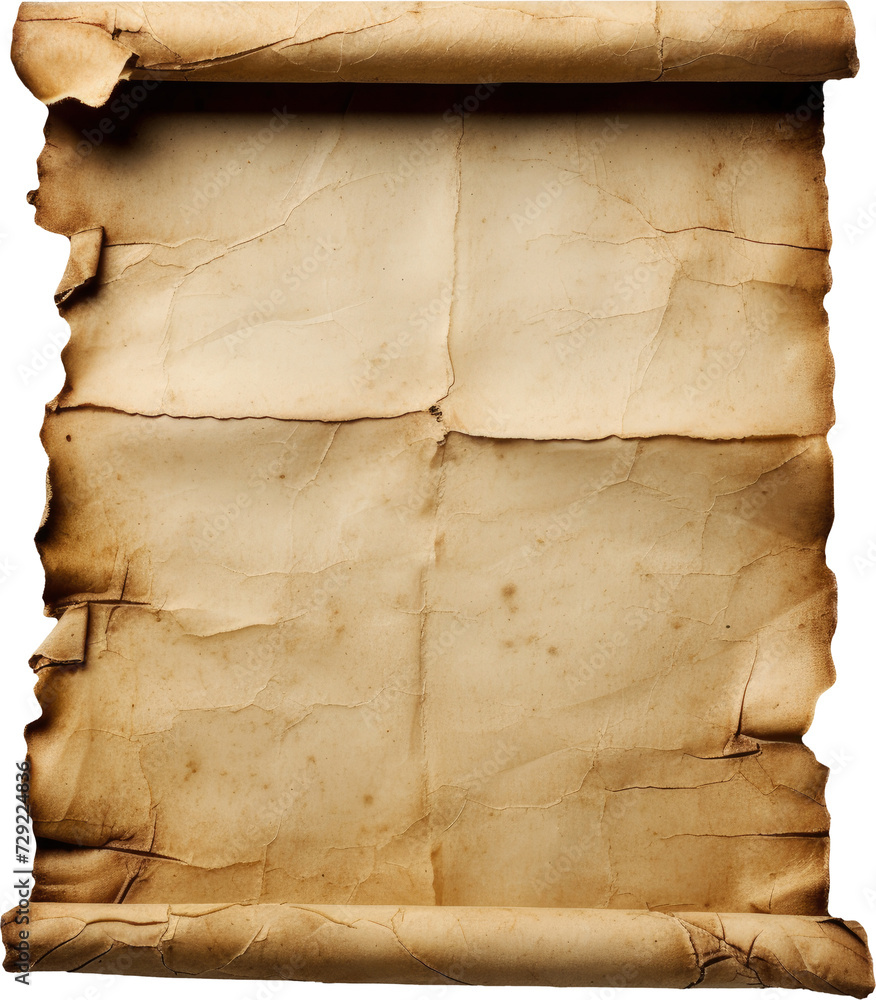 Parchment scroll background PNG clipart Stock Photo | Adobe Stock