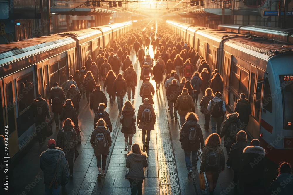 Overpopulation depicted with an image of overcrowded city beach during ...