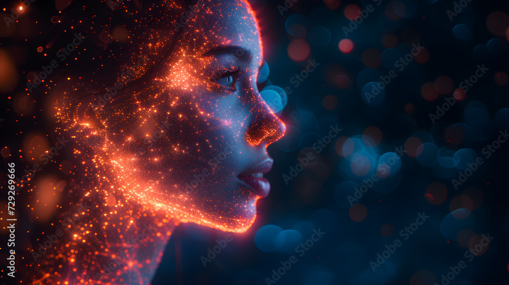 Woman in Technology and AI Revolutionizing Digital Innovation Worldwide. Female Engineer ...