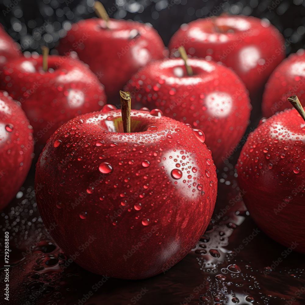 In a burst of creativity, red apples with silver spots come to life in ...