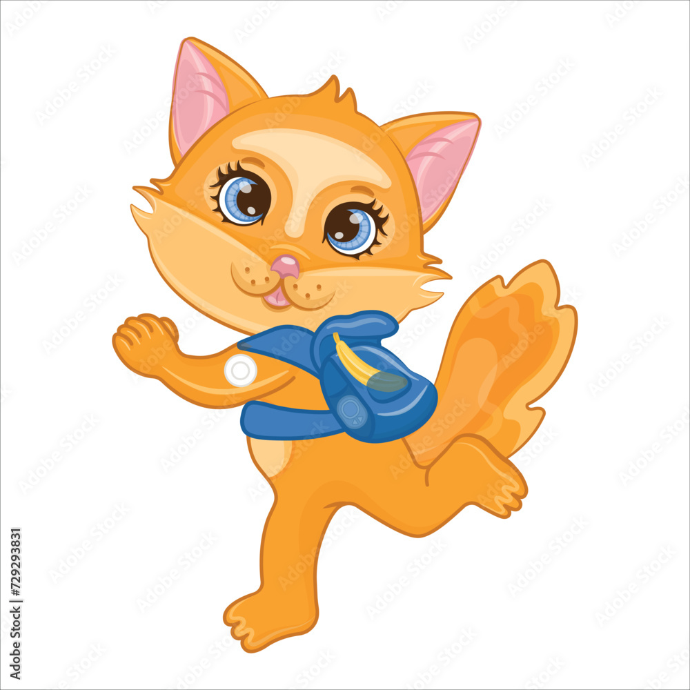 Cute little fox with diabetes.Cartoon character with glucometer ...