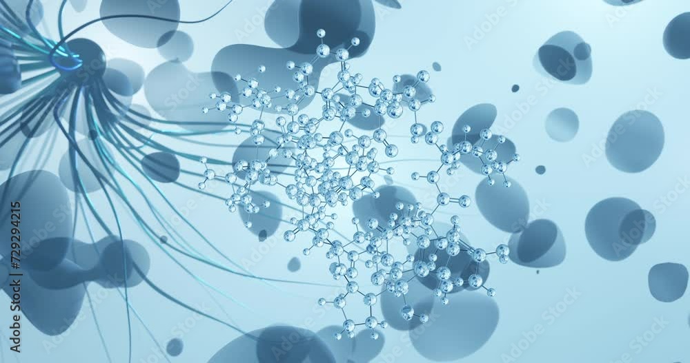 Vidéo Stock Motixafortide rotating molecular 3d structure ball-and ...