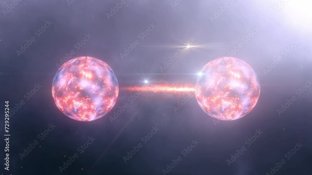 4K 3D Conceptual of Quantum entanglement, future physics science ...