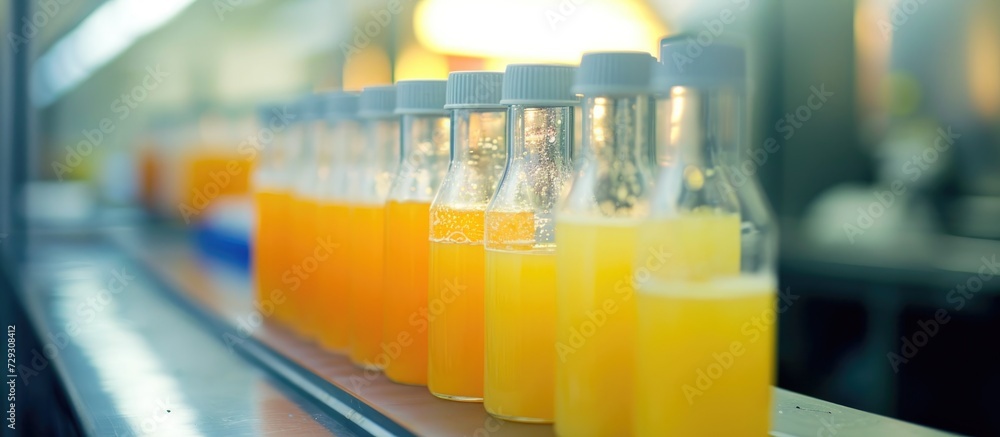 Testing of Mandarin and orange juice in a control lab for detecting ...