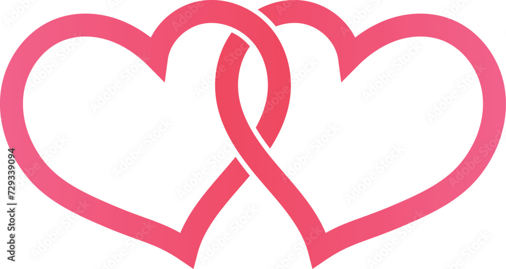 Double Heart Vector, Two Hearts Art Love Icons and Graphics For ...