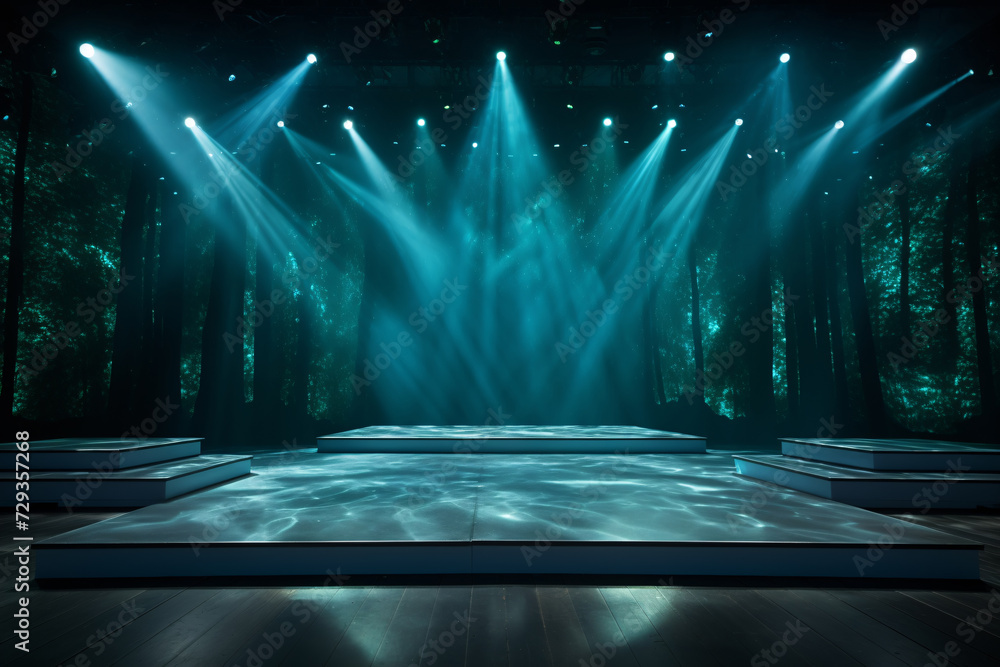 Modern dance stage light background with spotlight illuminated the ...
