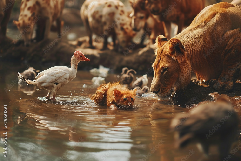Climate Change Impact with Domestic and Wild Animals Sharing Scarce ...
