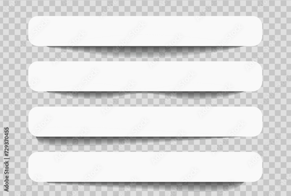 Realistic sticky notes isolated with real shadow on white background ...