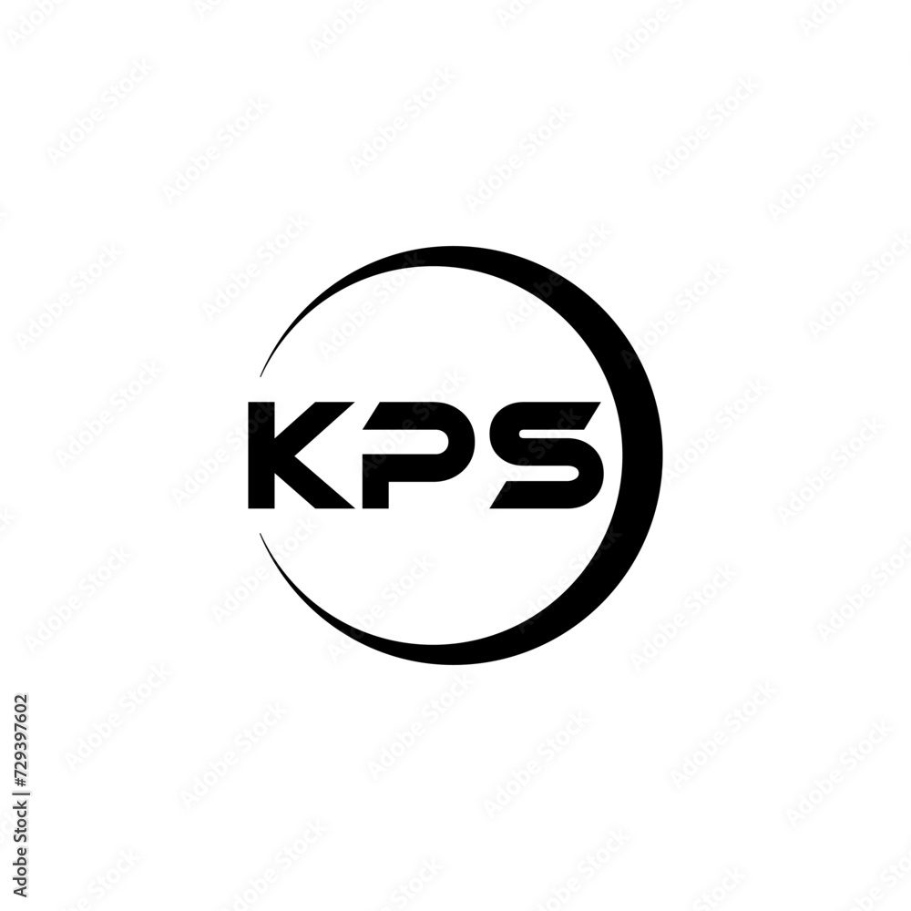 KPS letter logo design with white background in illustrator, cube logo ...