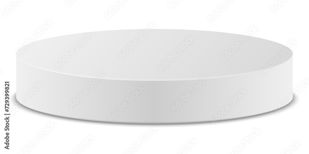 Fototapeta Empty white round podium or modern platform. Abstract 3d ... Fototapeta Empty white round podium or modern platform. Abstract 3d ...