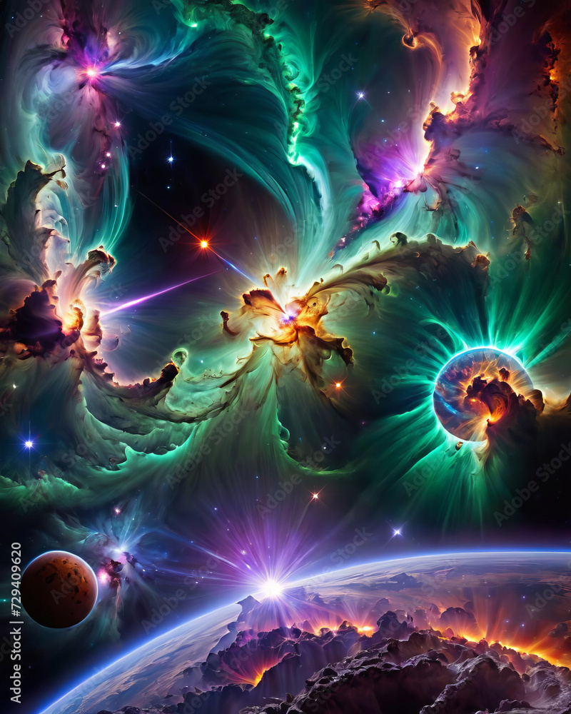 Awe-Inspiring Cosmic Storm - Unreal cosmic scenery with celestial ...